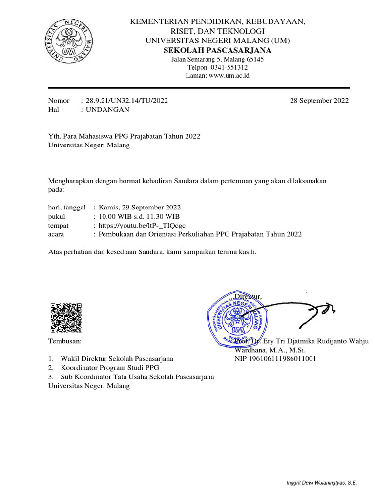 205 29-09-2022 Pembukaan Dan Orientasi Perkuliahan Ppg Prajabatan | PDF