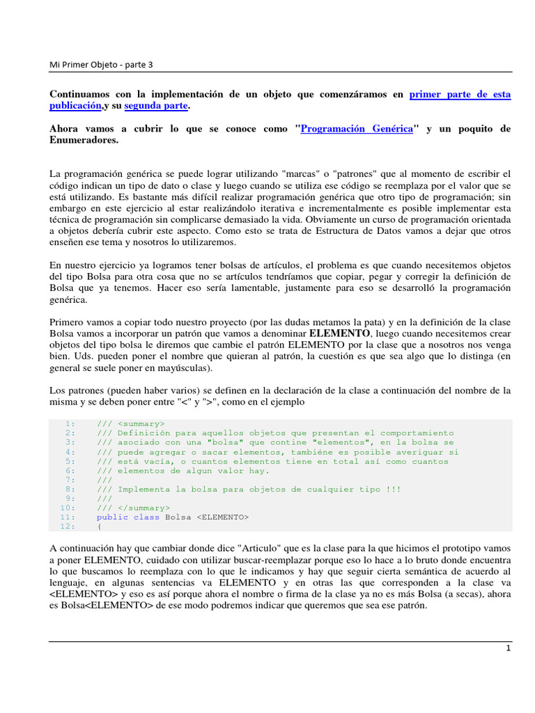 Mi_Primer_Objeto_-_parte_3 | PDF | Constructor (Programación Orientada a Objetos) | Programación