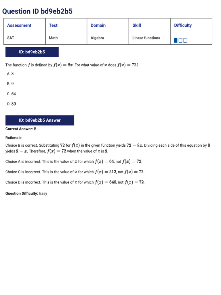 Linear Function Answers | PDF