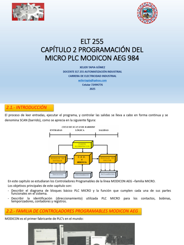 Capitulo 2 Prog Plc Modicon | PDF | Controlador lógico programable ...