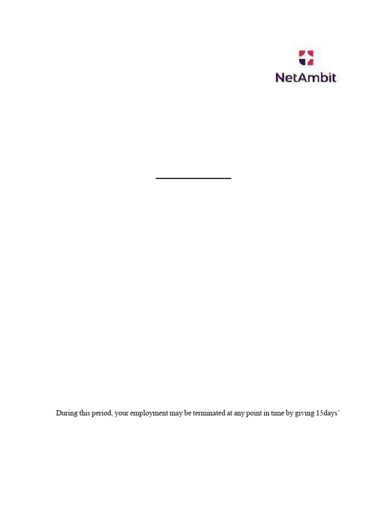 NetAmbit Job Offer Letter for Vikas Kumar | PDF | Identity Document ...