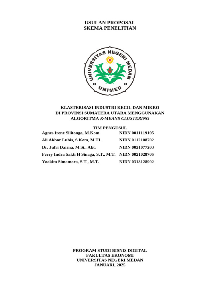 Usulan Proposal Penelitian Tahun 2025 - Agnes Irene Silitonga | PDF