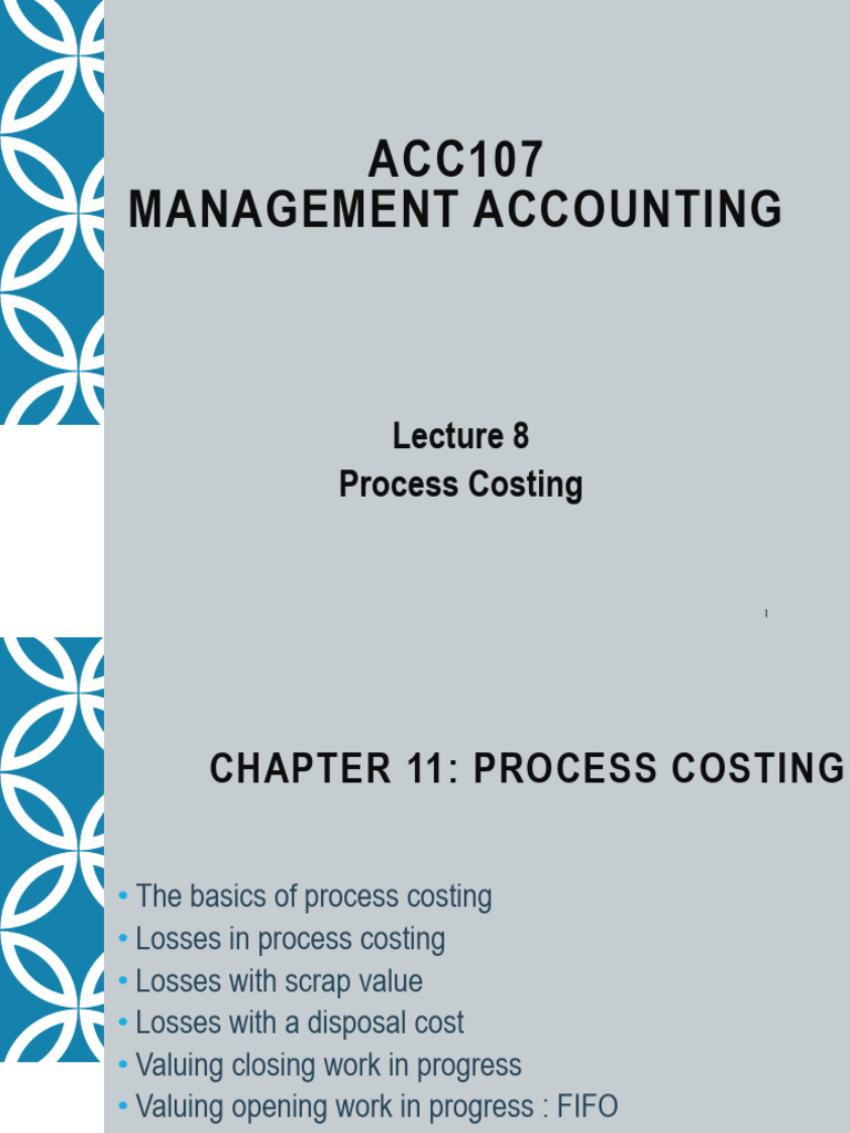 Lecture 07 Process Costing | PDF | Inventory | Income