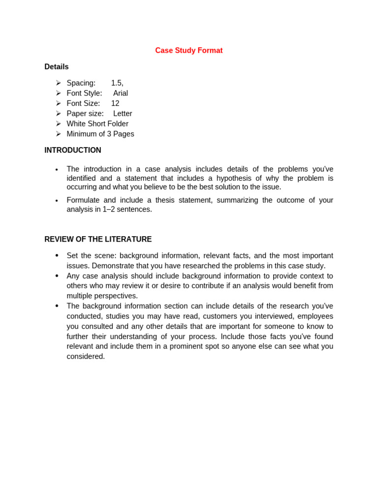 Case Study Format | PDF | Cognitive Science | Cognition