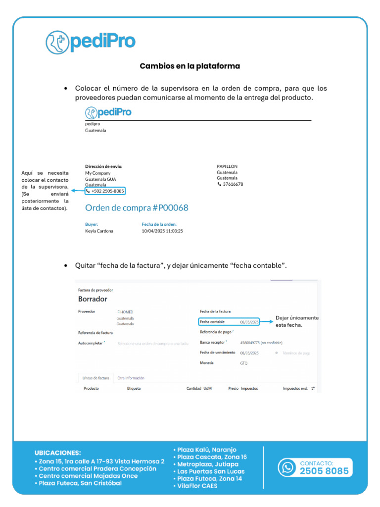 Cambios en La Plataforma | PDF