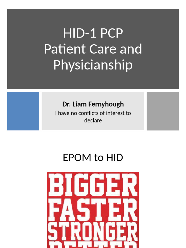 Intro To PCP Hid 2025 | PDF | Physical Examination | Medicine