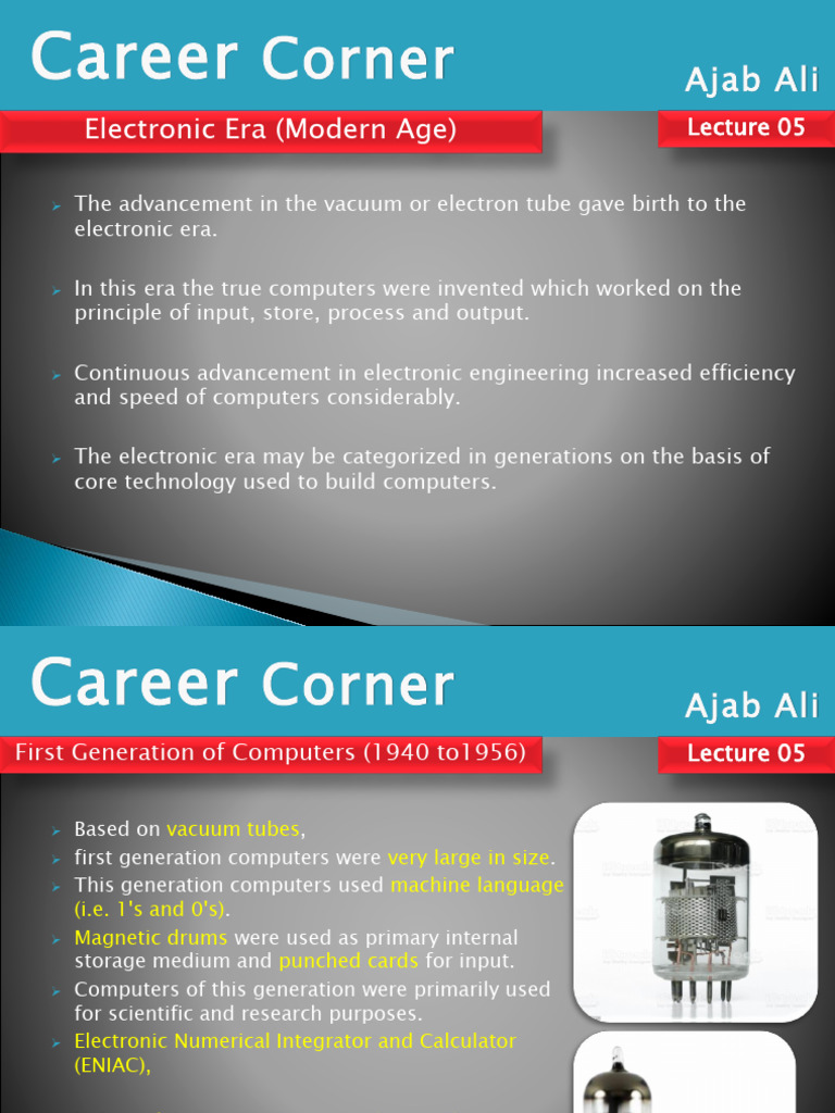 History of Computers: Electronic Era | PDF | Office Equipment ...