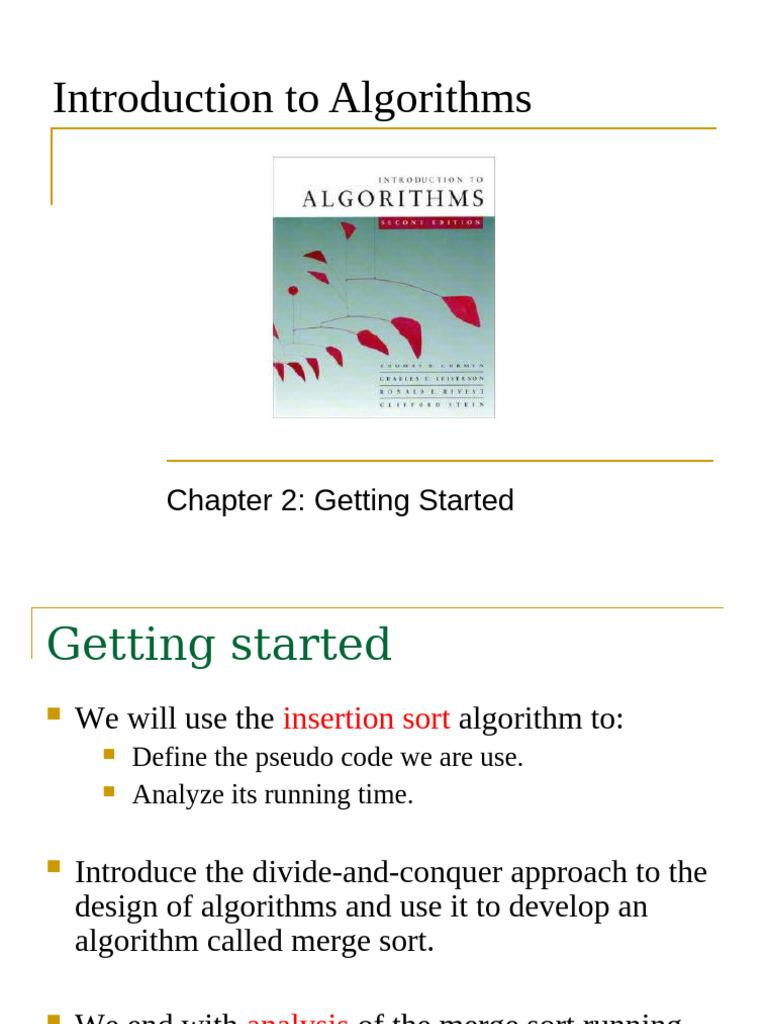 02 - Getting Started - 1 | PDF | Algorithms And Data Structures | Algorithms