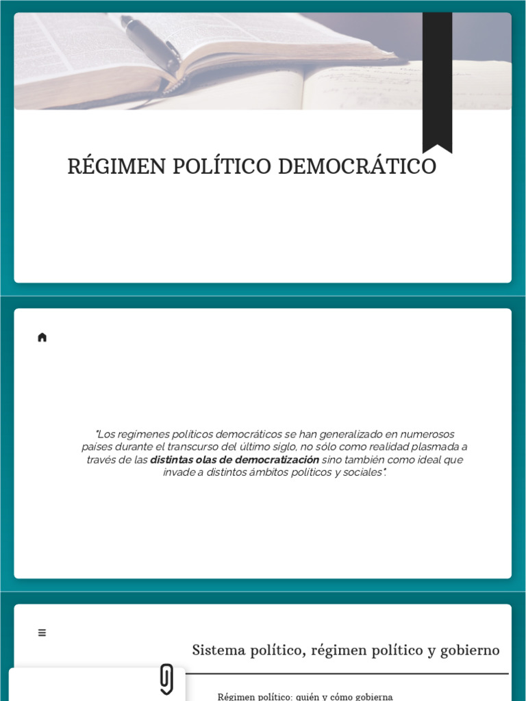 Sem - 5 Regímenes Democráticos | PDF | Ejecutivo (gobierno) | Gobierno