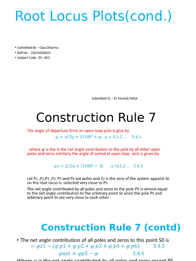 Root Locus Plots (Cond) Roll - 23 | PDF