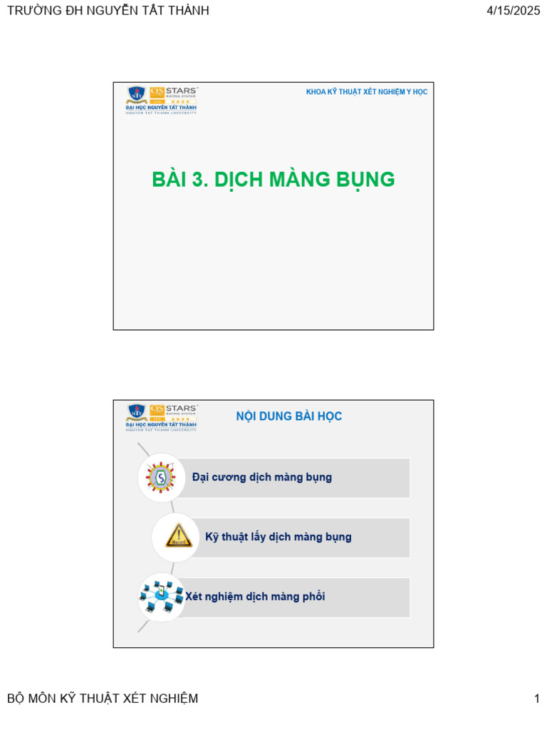 Bài 4. Dịch Màng Bụng | PDF