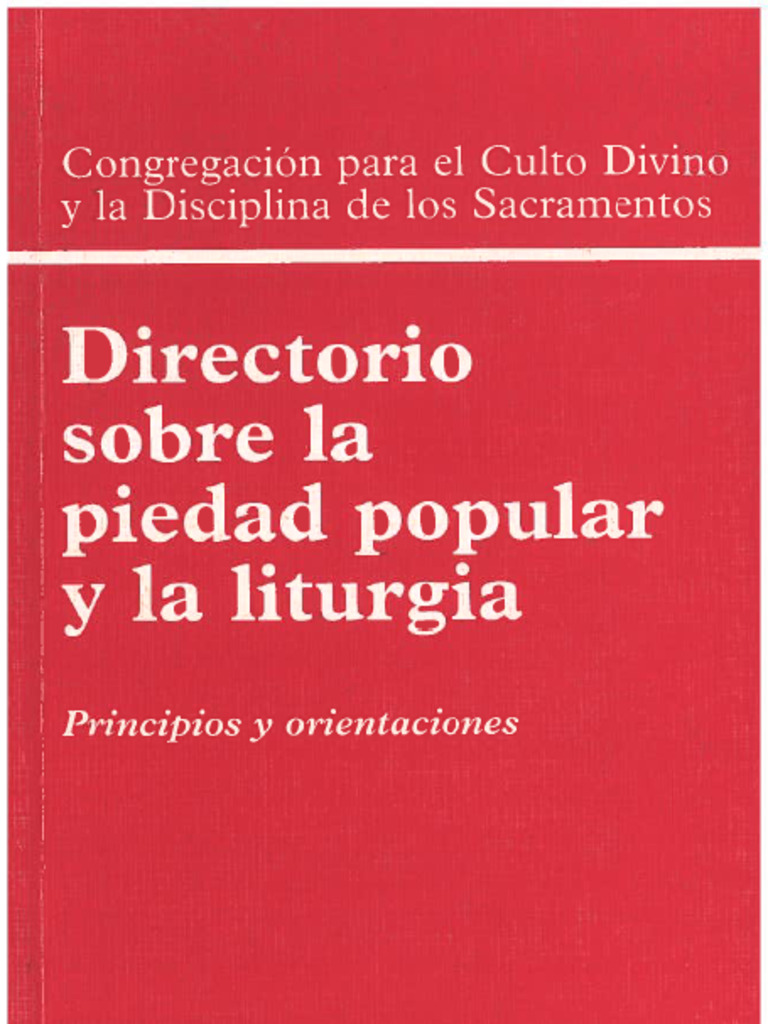 Directorio Sobre La Piedad Popular y La Liturgia | PDF