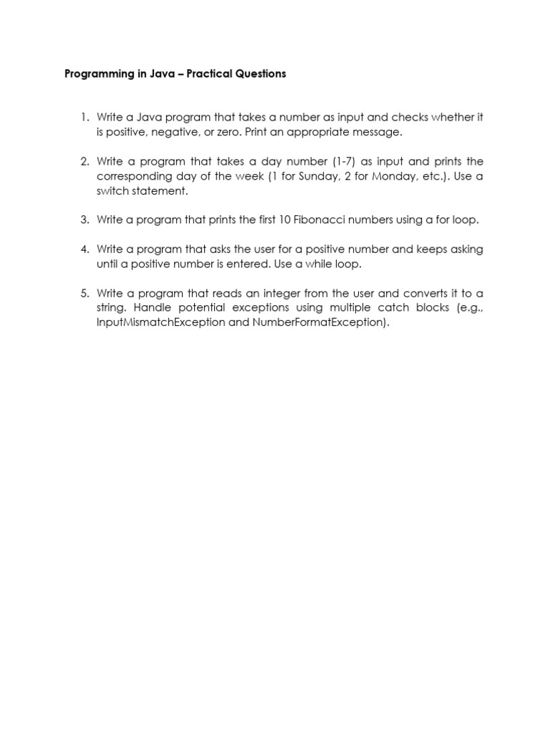 Practical Questions 1 | PDF