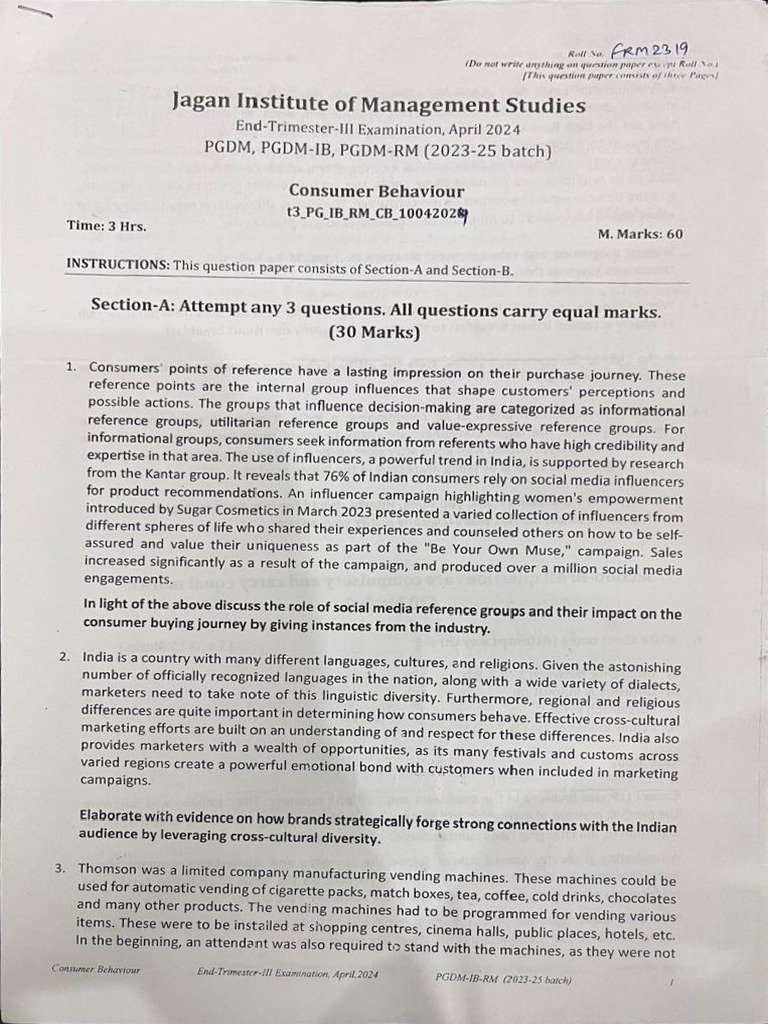 t3 Previous Paper | PDF