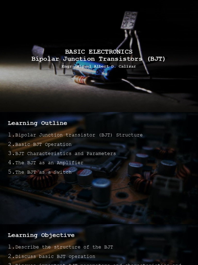 Bipolar Junction Transistors BJT | PDF | Bipolar Junction Transistor | Amplifier