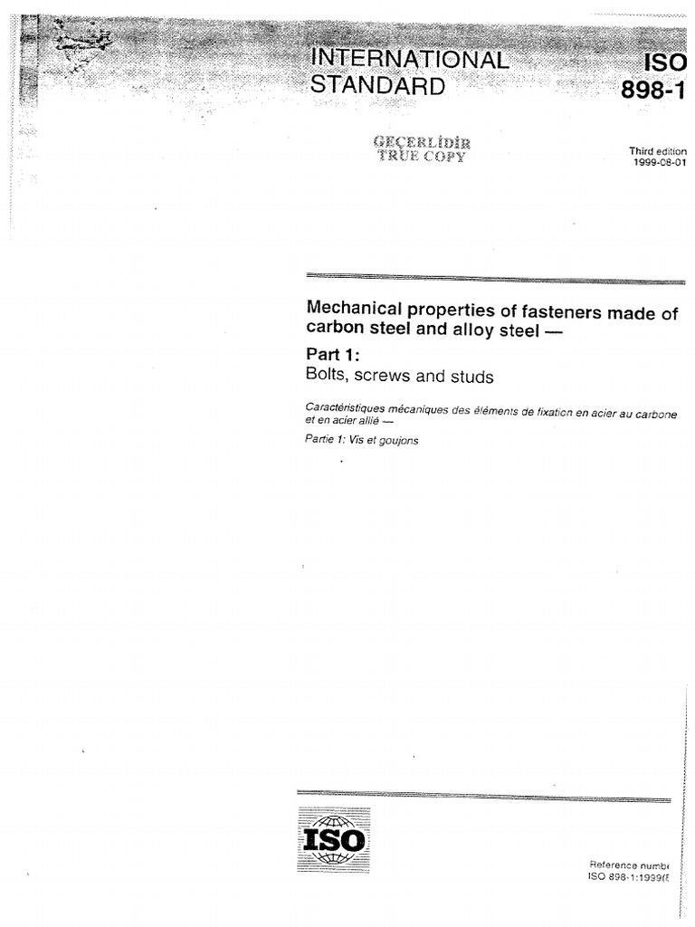 Iso 898-1 1999 | PDF