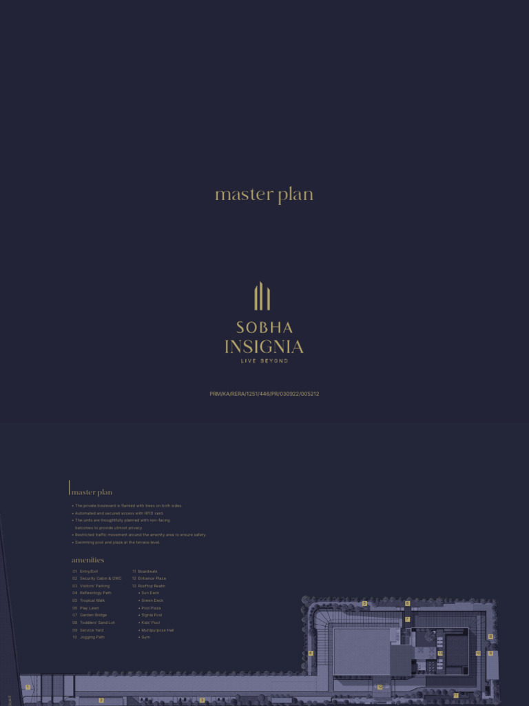 Shobha Insignia Master Plan Overview | PDF