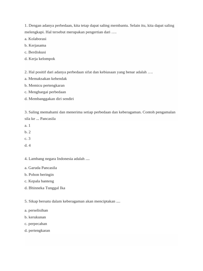 Latihan Soal PAT | PDF