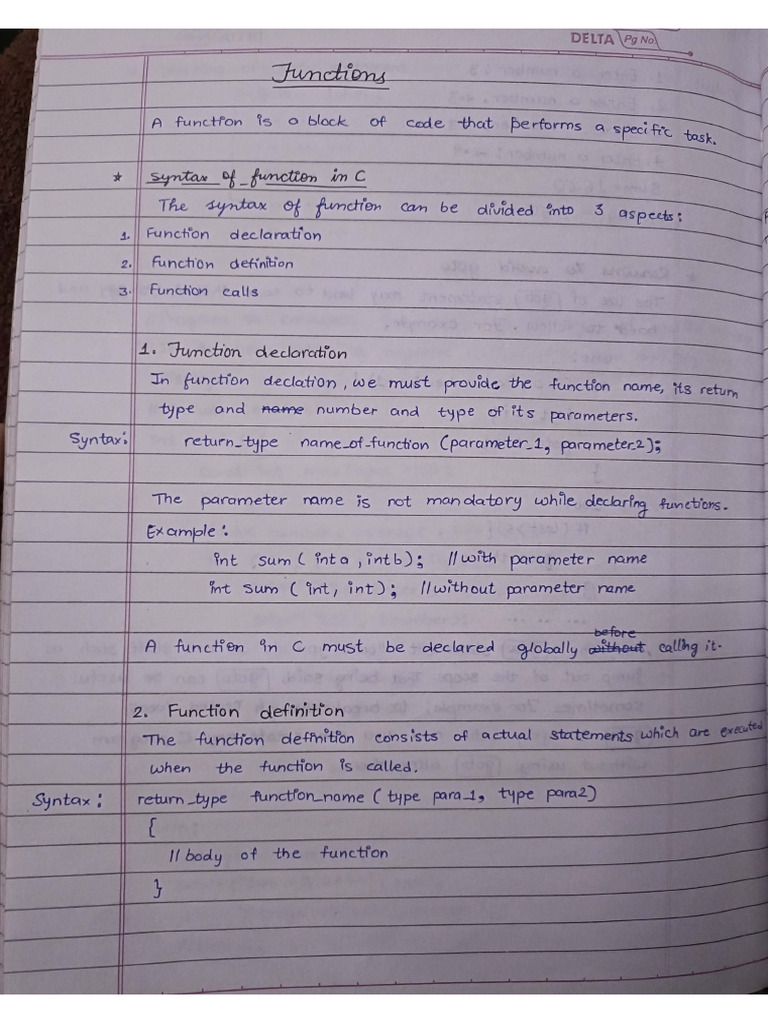 Function and Recursion in C | PDF