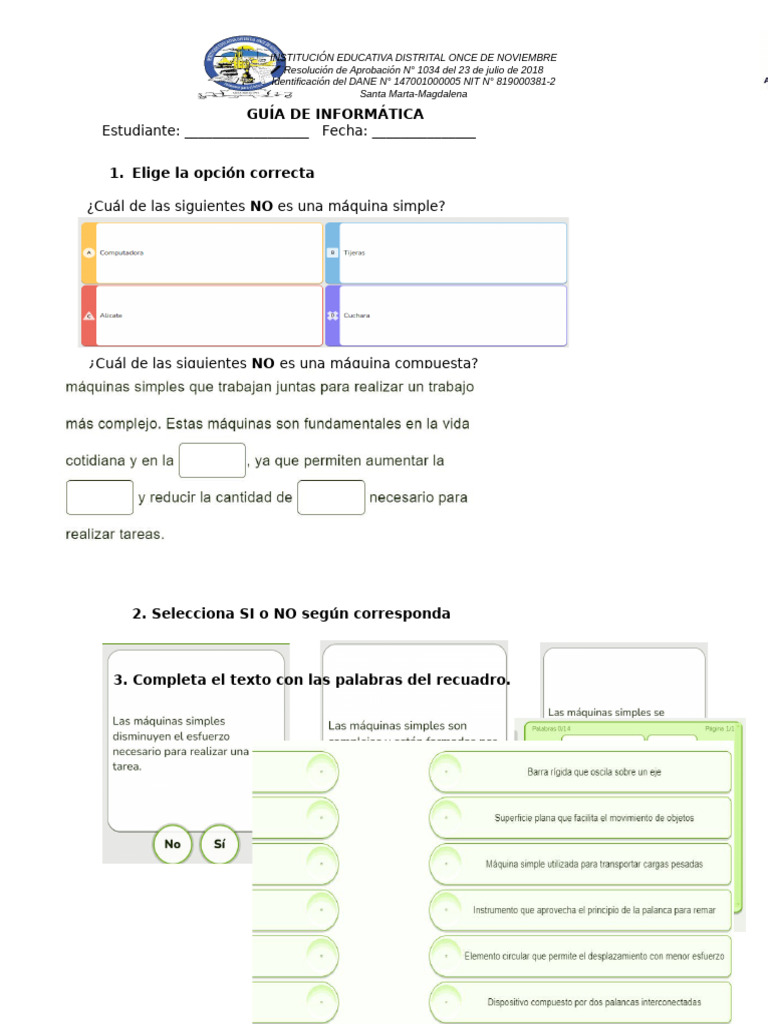 ANEXO Evaluacion Maquinas Simples | PDF
