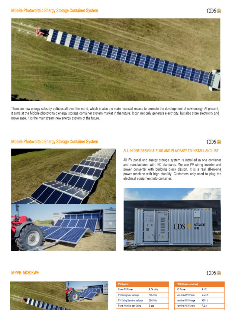 Mobile BESS for Construction Use | PDF | Photovoltaics | Photovoltaic ...