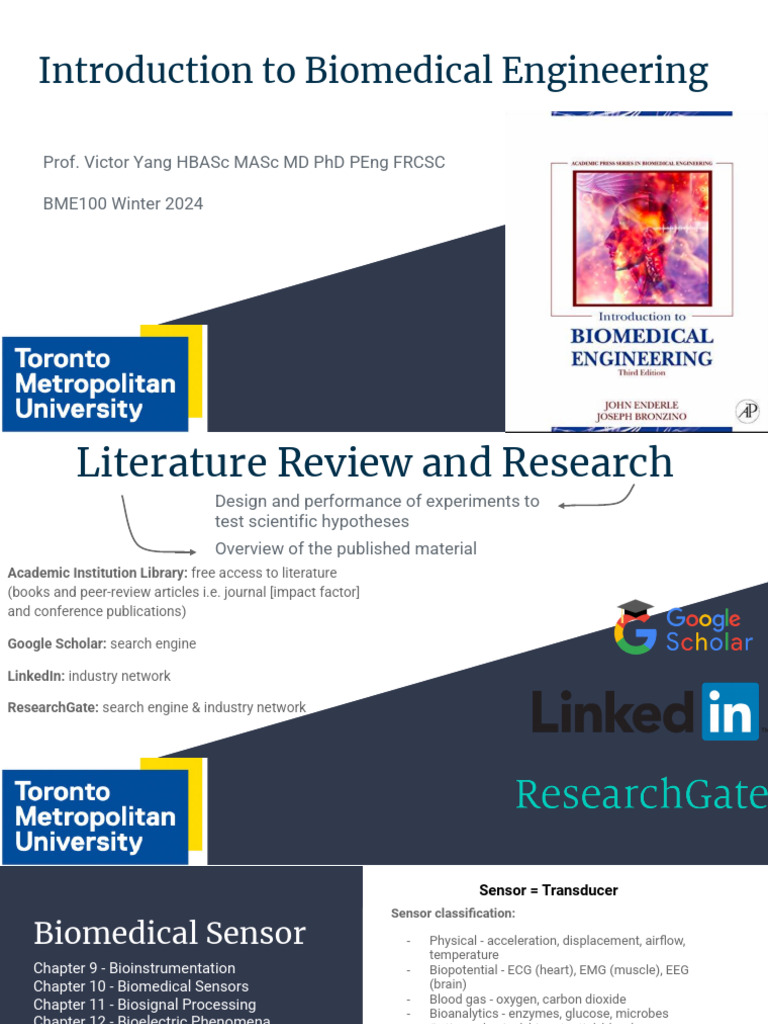 BME100 2024 Topics in Biomedical Engineering | PDF | Medical Imaging | Magnetic Resonance Imaging