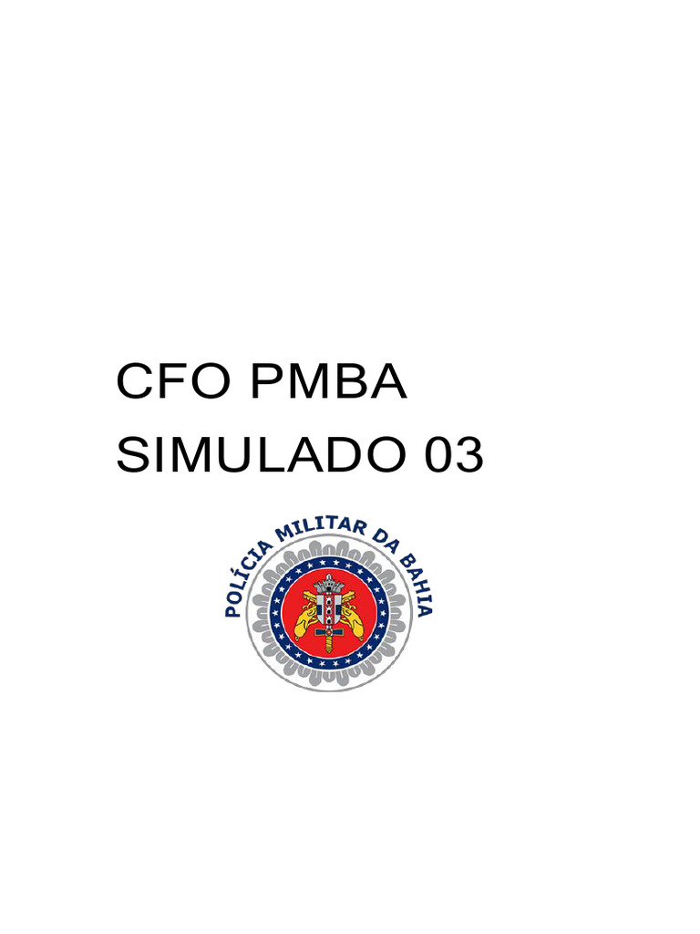 Simulado 03 Cfo Pmba Editado | PDF | Brasil | Portugal