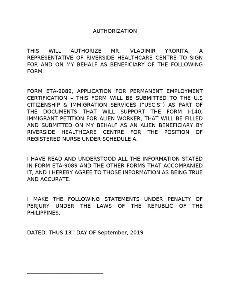 Authorization | PDF