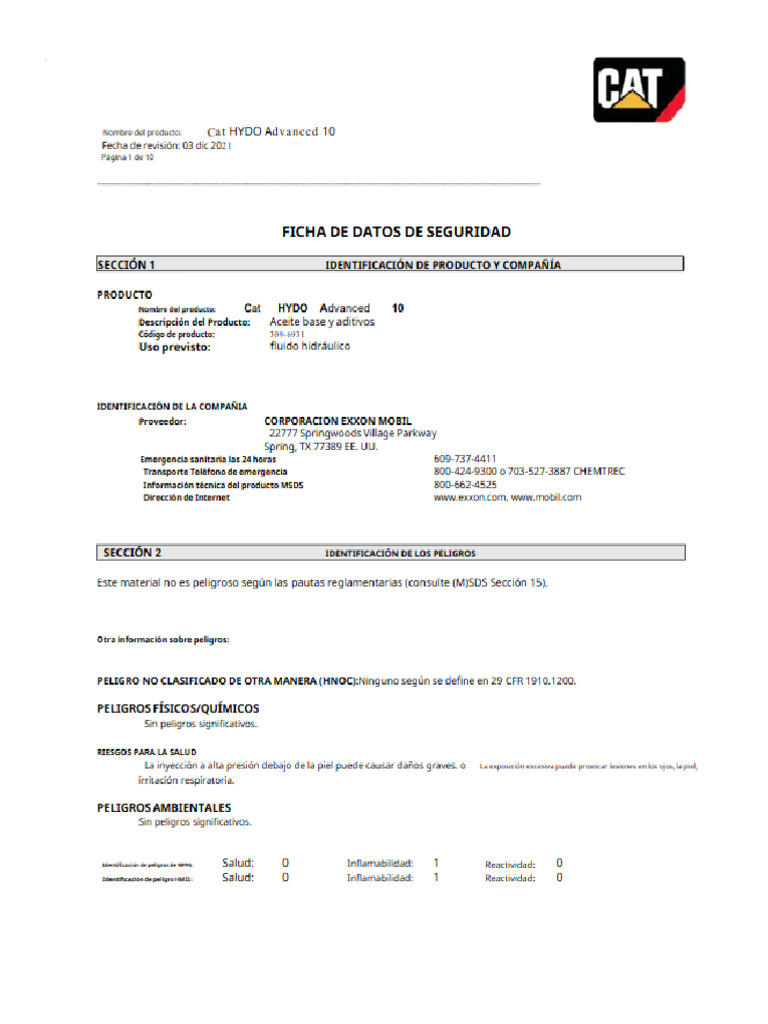 Cat Hydo Advanced 10 | PDF