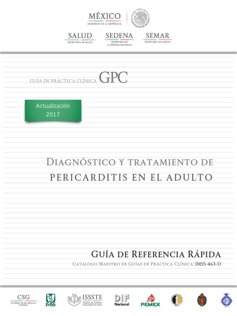 Tratamiento de Pericarditis en Adultos | PDF | Medicina | Corazón