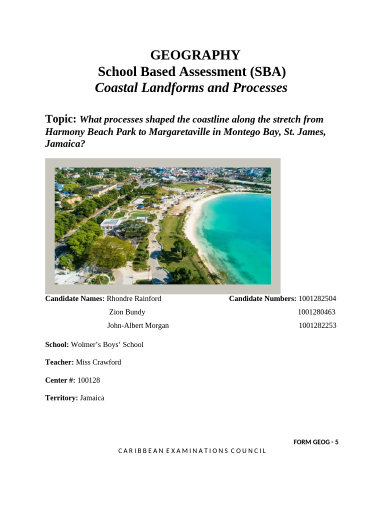 Copy of Geography Sba Fixed | PDF | Beach | Coast