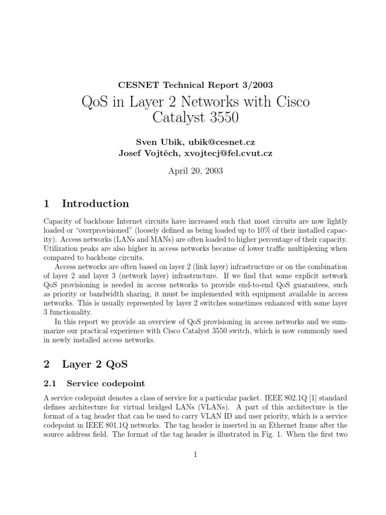 L 2 Qos | PDF | Quality Of Service | Computer Network