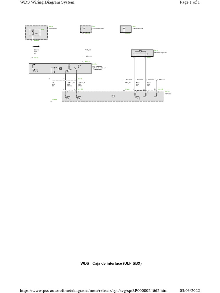WDS - Caja de Interface (ULF-SBX) | PDF