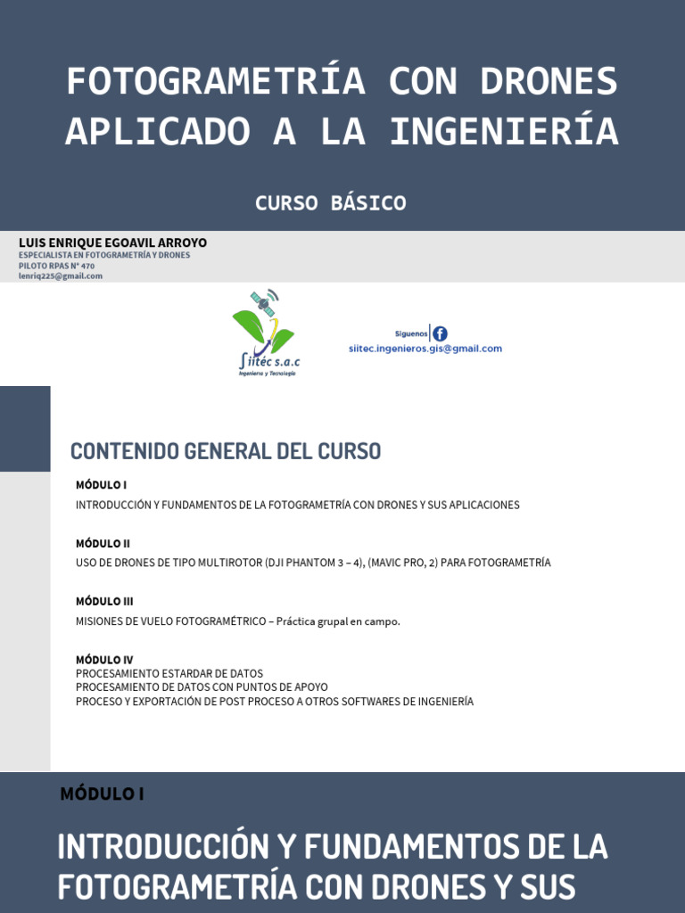 Curso - Básico - Fotogrametría - Ingeniería-Módulos 1 y 2 | PDF ...