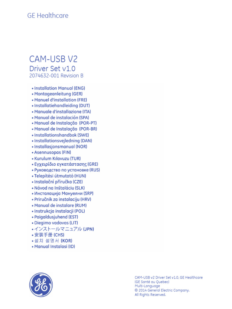 CAM-USB V2 Driver Set Installation Manual - IM - 2074632-001 - B | PDF ...