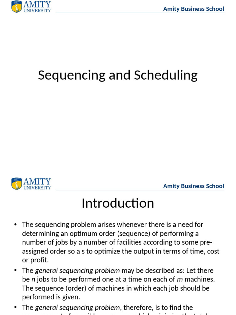 Sequencing and Scheduling | PDF | Applied Mathematics