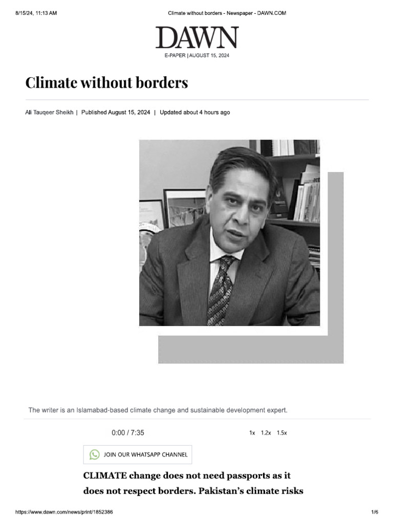 Climate Change Without Borders | PDF