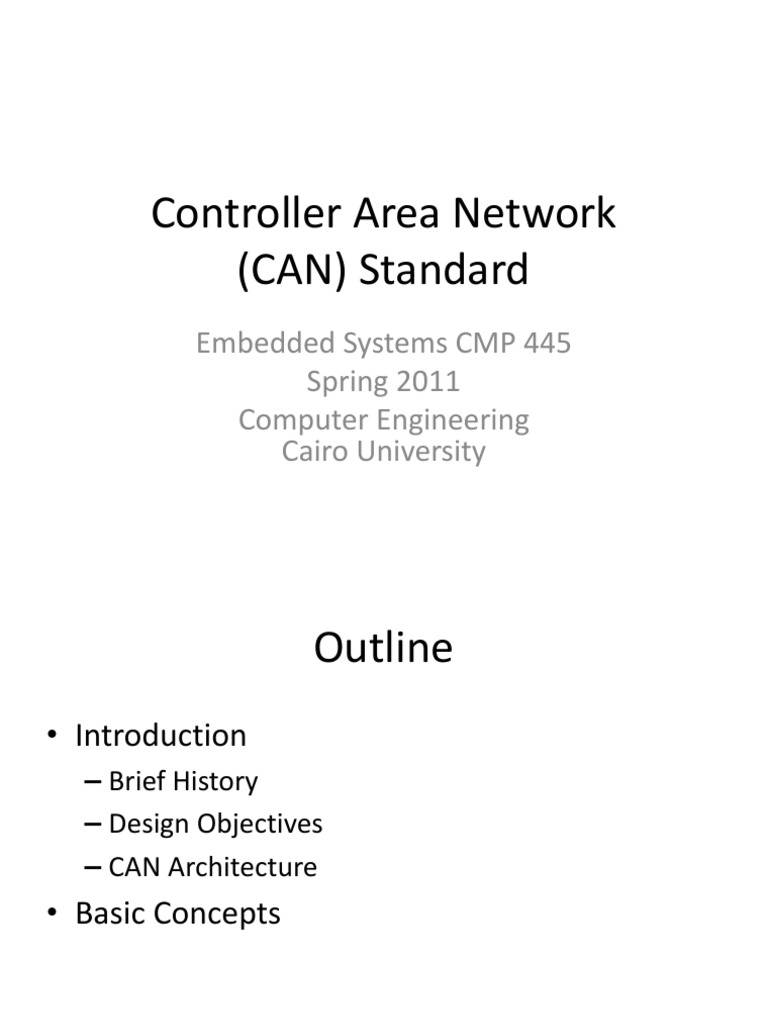 5 Controller Area Networks | PDF | Computer Data | Electronics