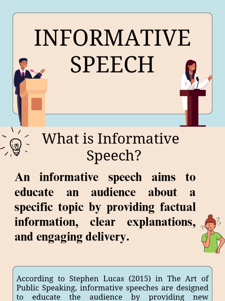 Understanding Informative Speeches | PDF