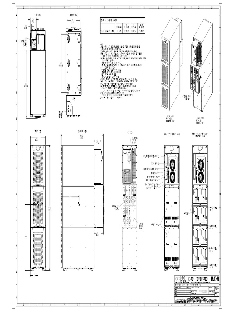 Eaton 9155 8 15kVA UPS 3 High Site Plan P 110000694 | PDF