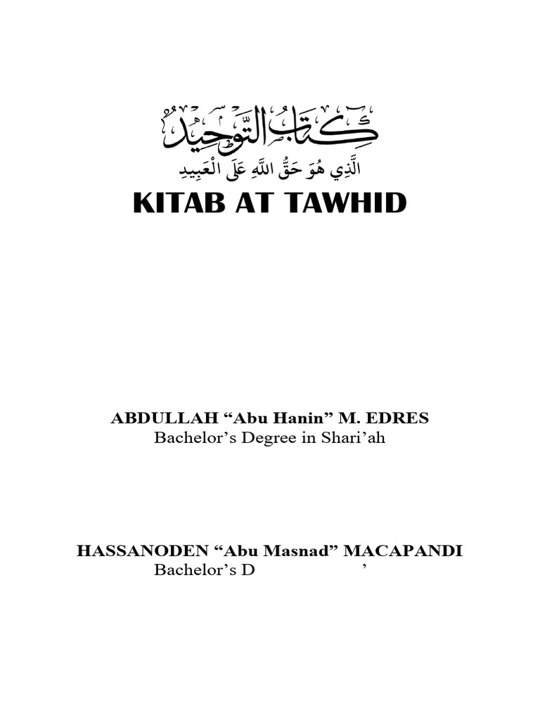 Kitab at Tawhid | PDF
