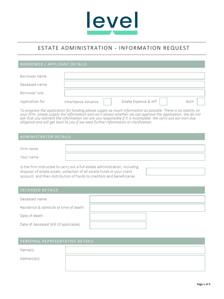 Estate Expense Funding Application Guide | PDF | Probate | Money