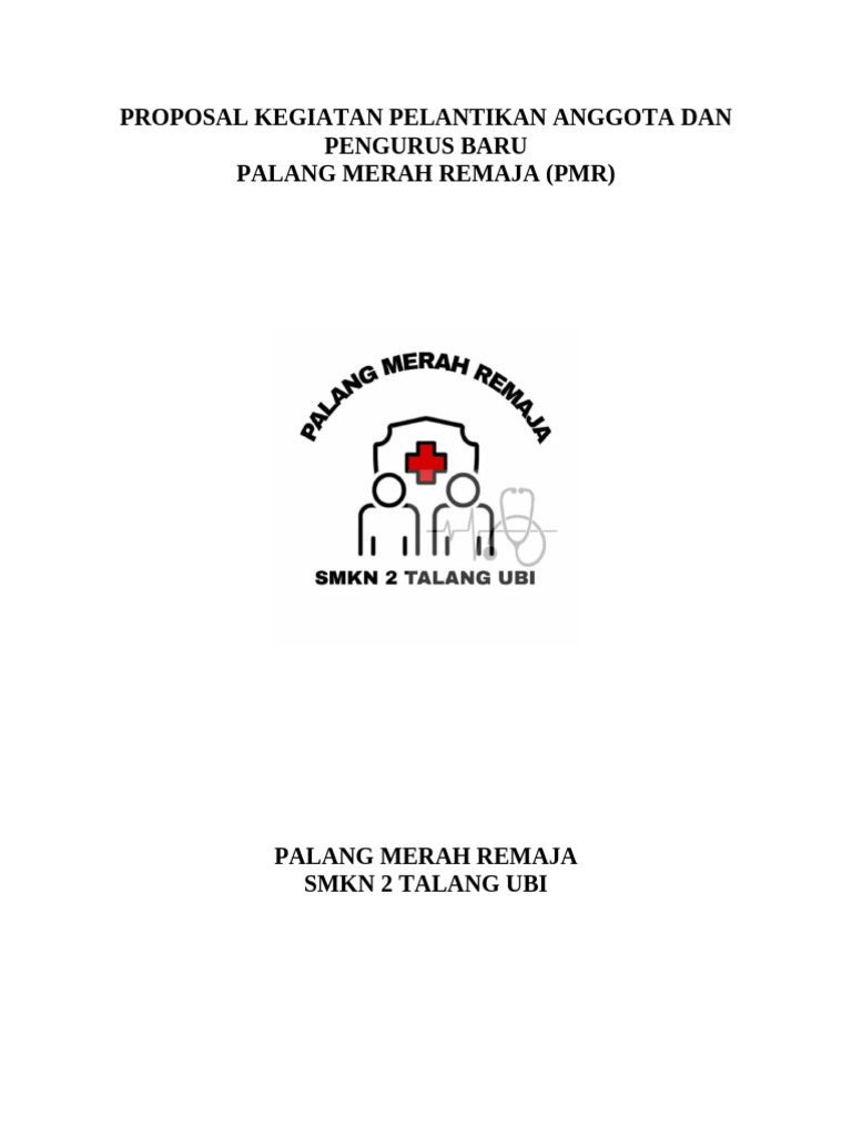 Proposal Pelantikan Anggota PMR | PDF
