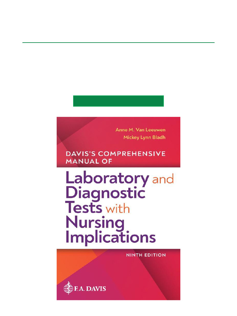 Discover Davis's Comprehensive Manual of Laboratory and Diagnostic ...