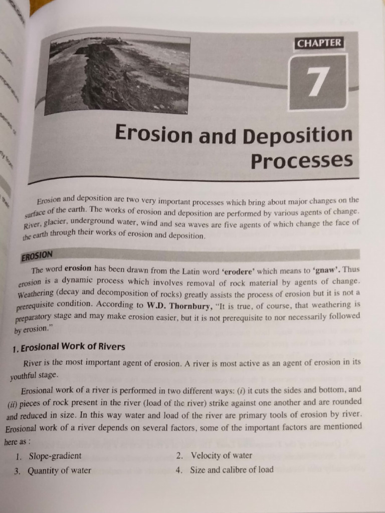 Erosion and Deposition Processes Explained | PDF | Erosion | Glacier