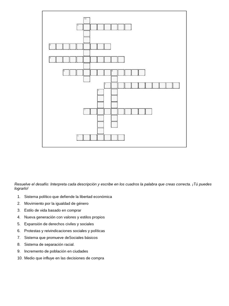 Crucigrama Califica | PDF