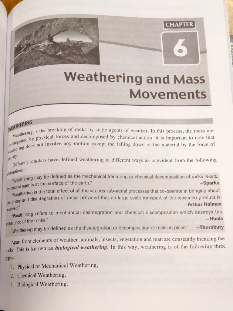 weathering and mass movement | PDF | Landslide | Weathering