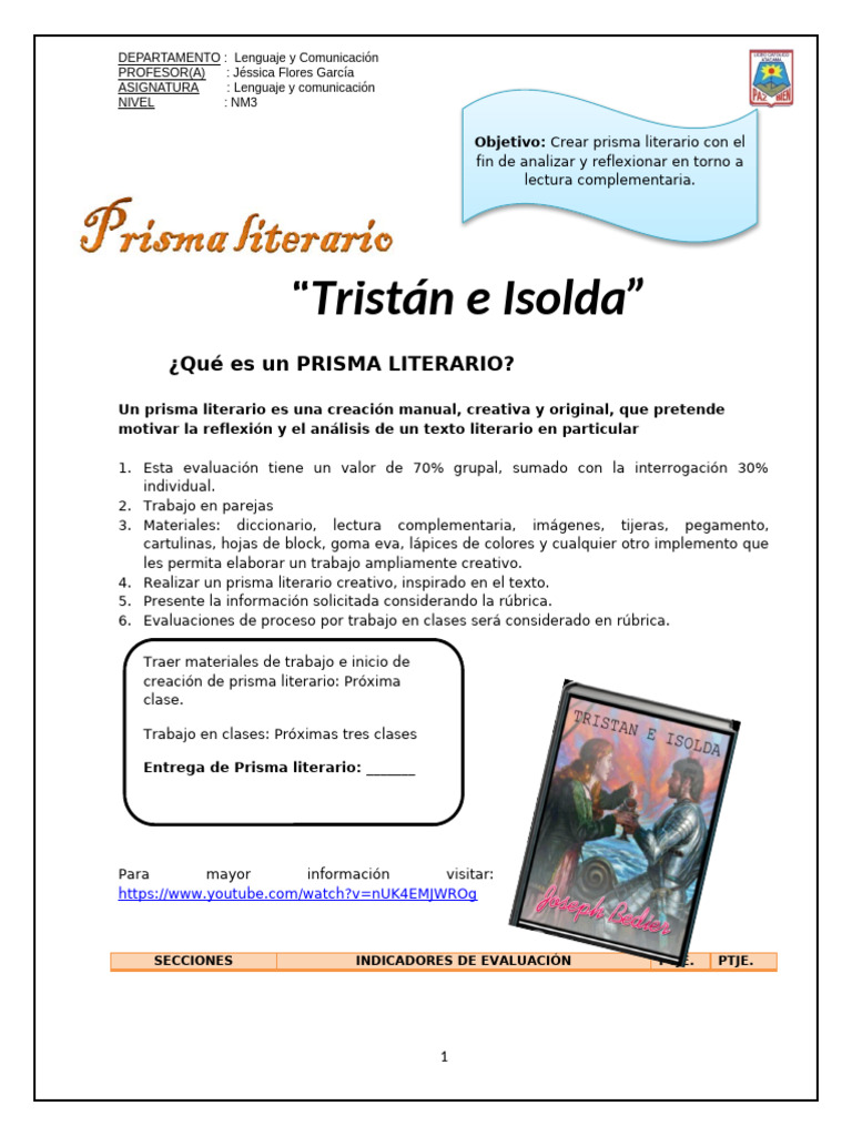 Prisma Literario: Análisis de "Tristán e Isolda" | PDF | Cómics