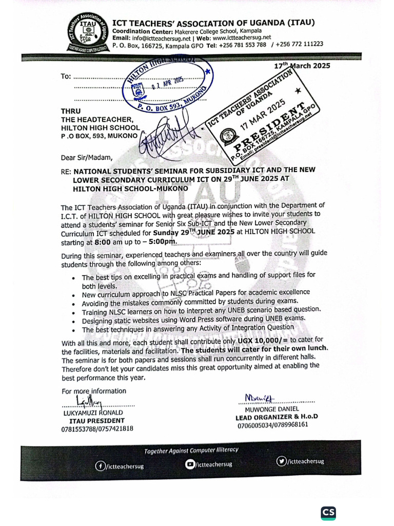 ICT Seminar @hilton | PDF