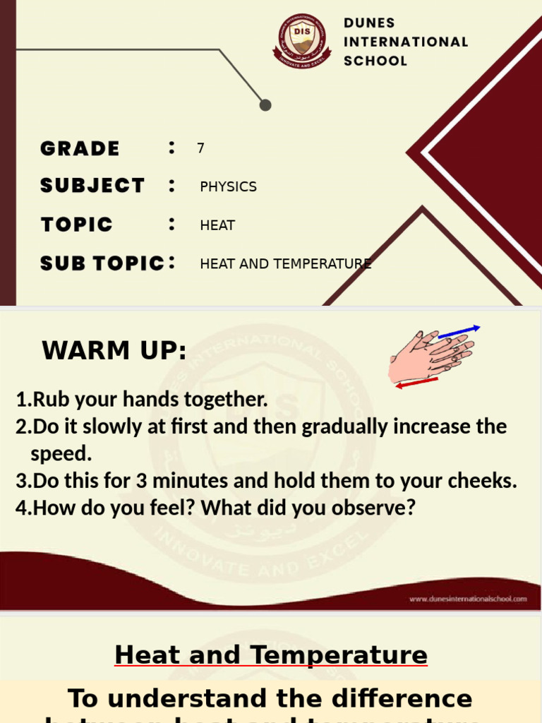 2-Heat and Temperature | PDF | Temperature | Heat